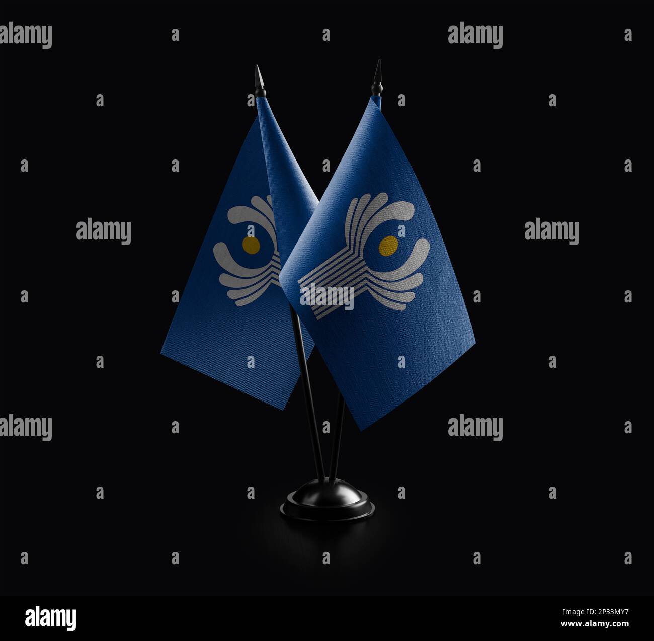 Small national flags of the CIS on a black background Stock Photo - Alamy