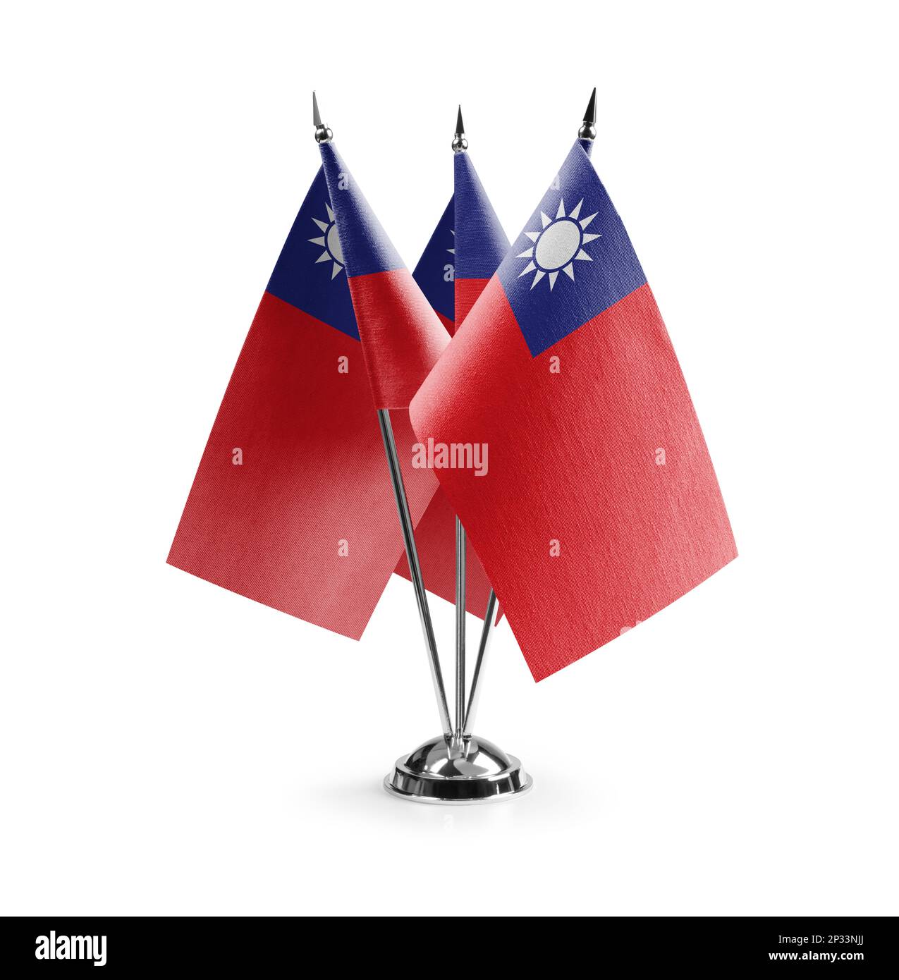 Small national flags of the Taiwan on a white background Stock Photo ...