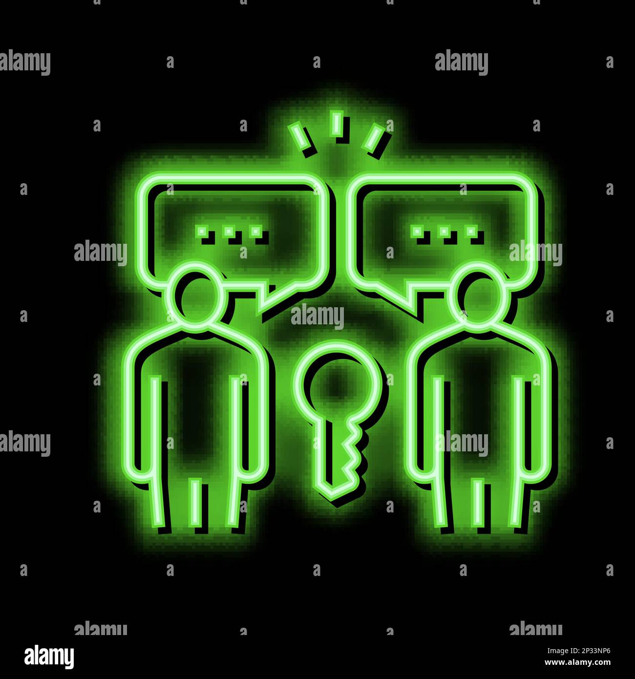 work ethic soft skill neon glow icon illustration Stock Vector Image ...