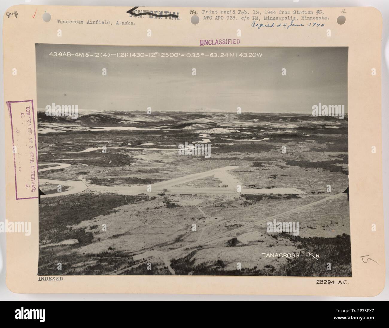 Landing Fields - Alaska - Tanacross, Aerial Photograph Stock Photo - Alamy