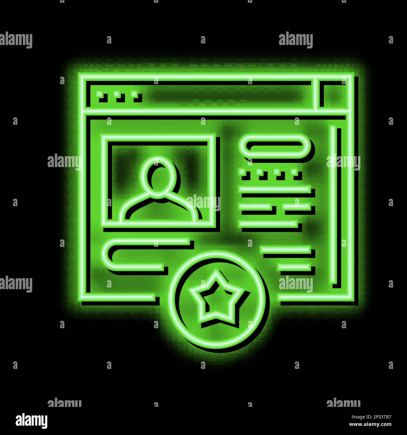 customer account bonus neon glow icon illustration Stock Vector Image ...