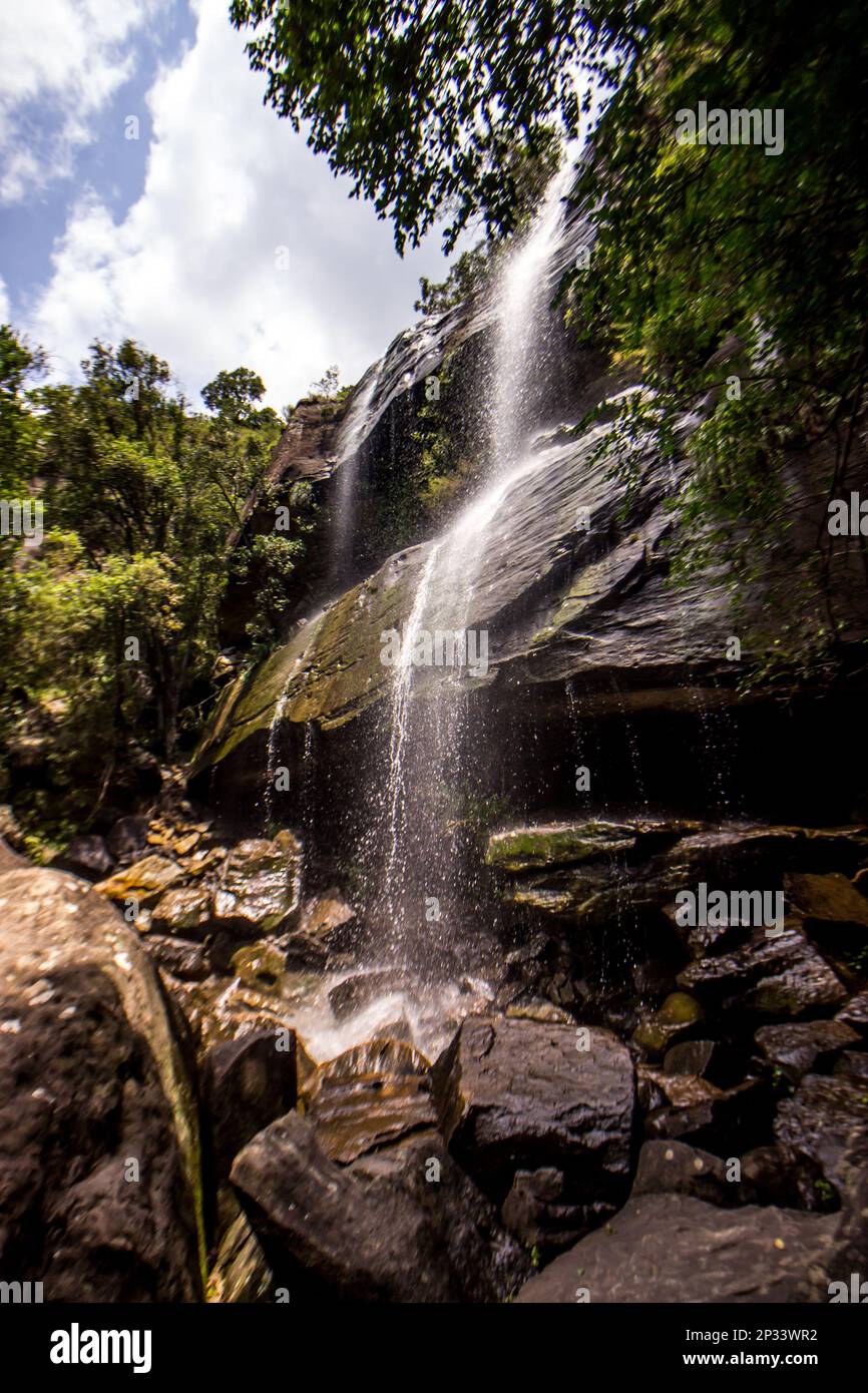 Tiger Falls, a hidden waterfall cascading down a cliff in the ...