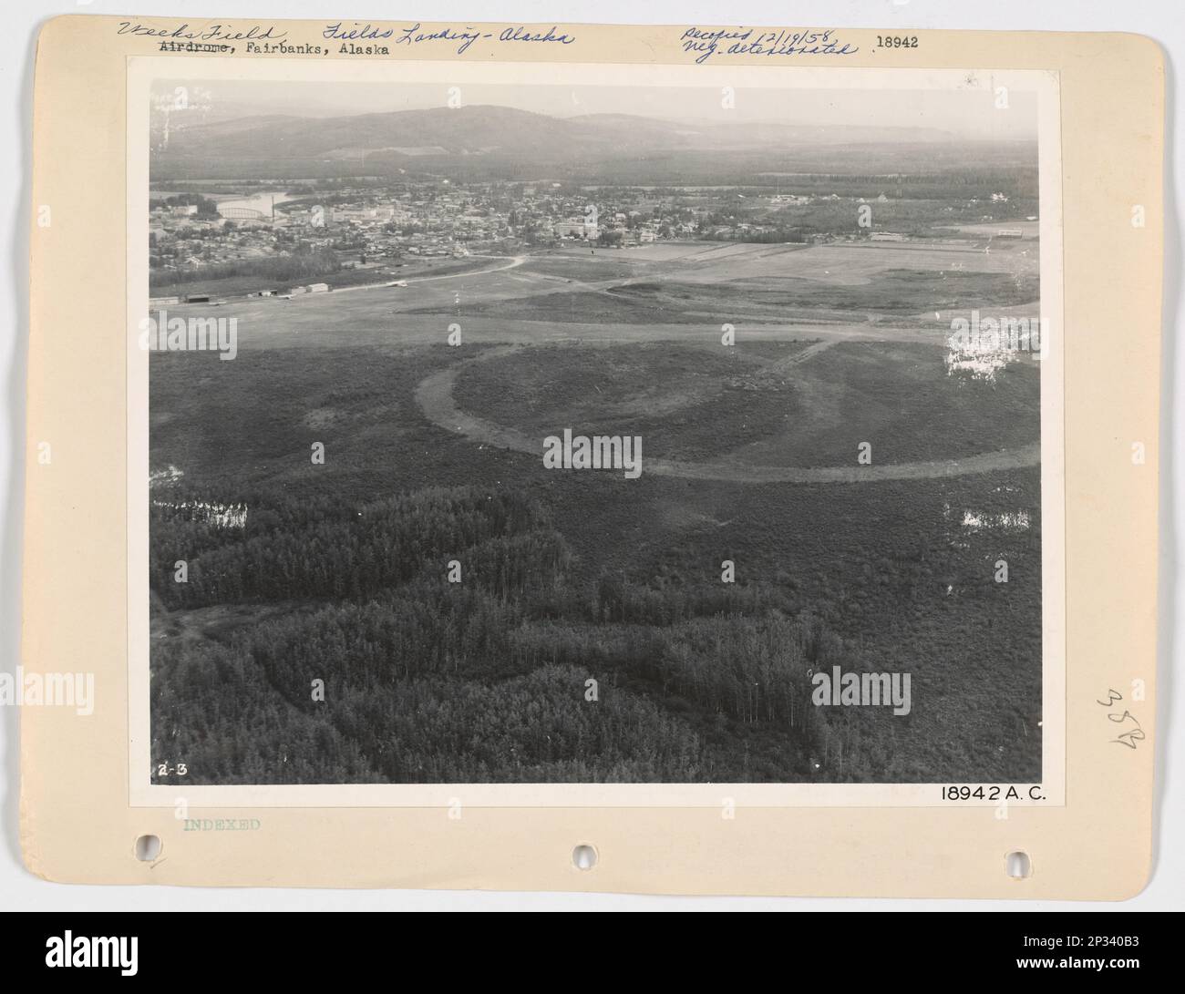 Landing Fields - Alaska - Weeks Field, Aerial Photograph Stock Photo ...