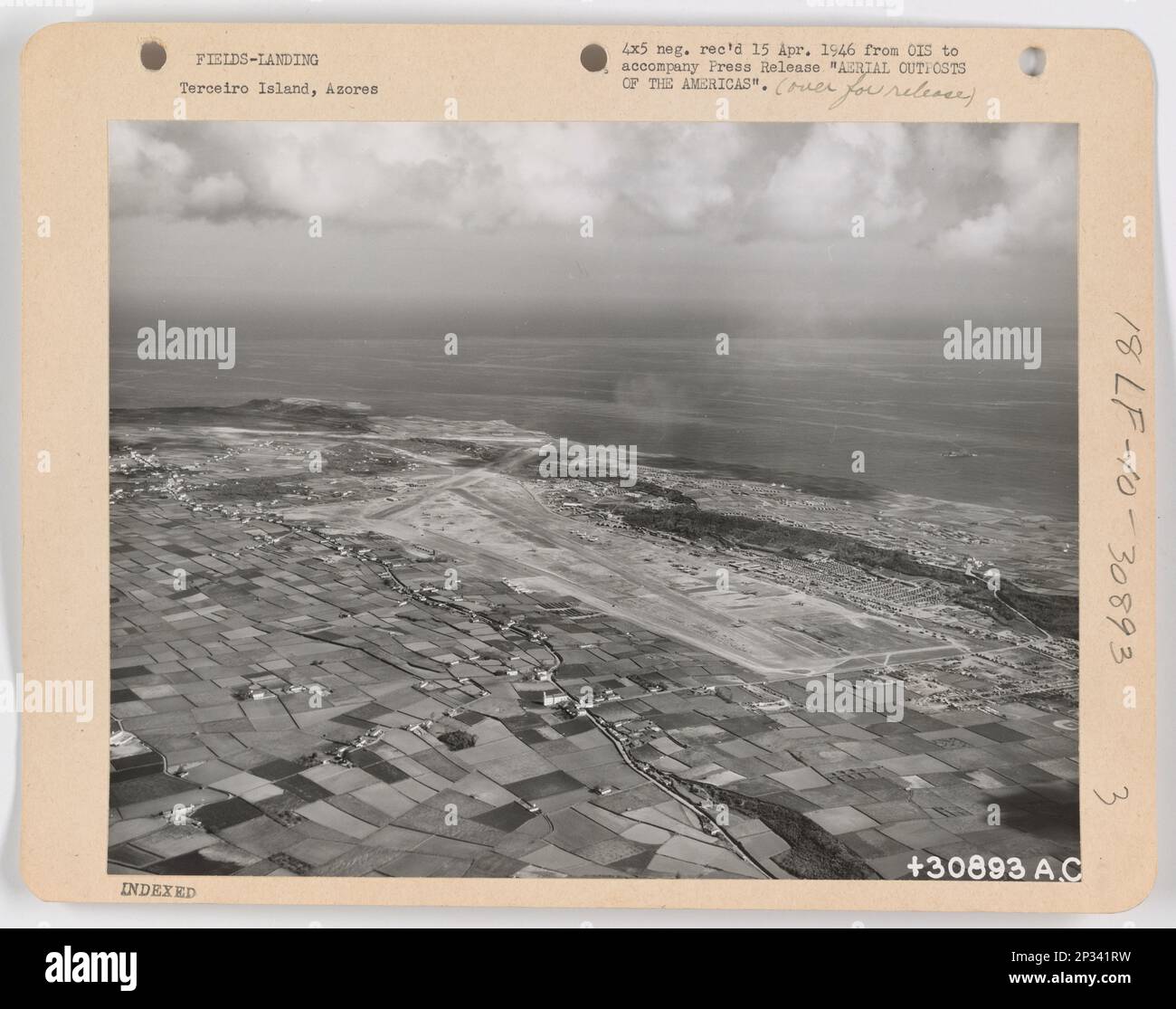Landing Fields - Azores - Azores, Aerial Photograph Stock Photo - Alamy