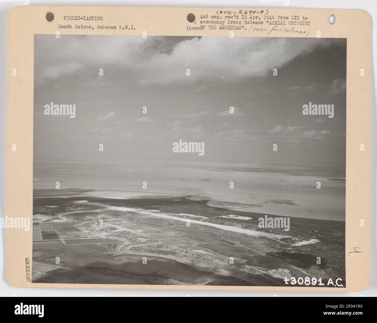 Landing Fields - Bahamas - Bahamas, Aerial Photograph Stock Photo - Alamy