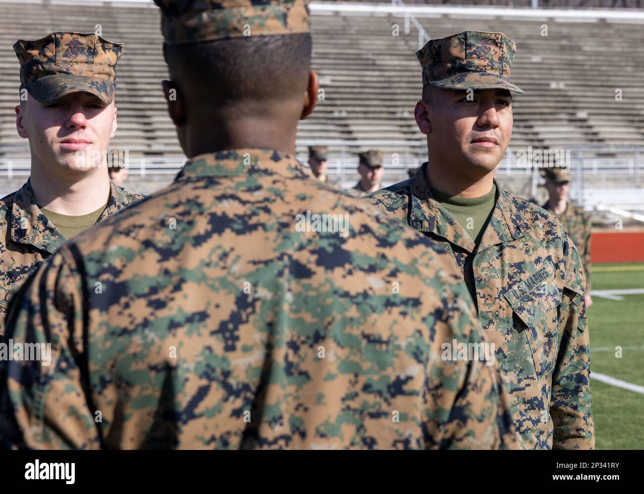 U.S. Marine Corps Cpl. Dylan Coombs, combat videographer, left, and Pfc ...