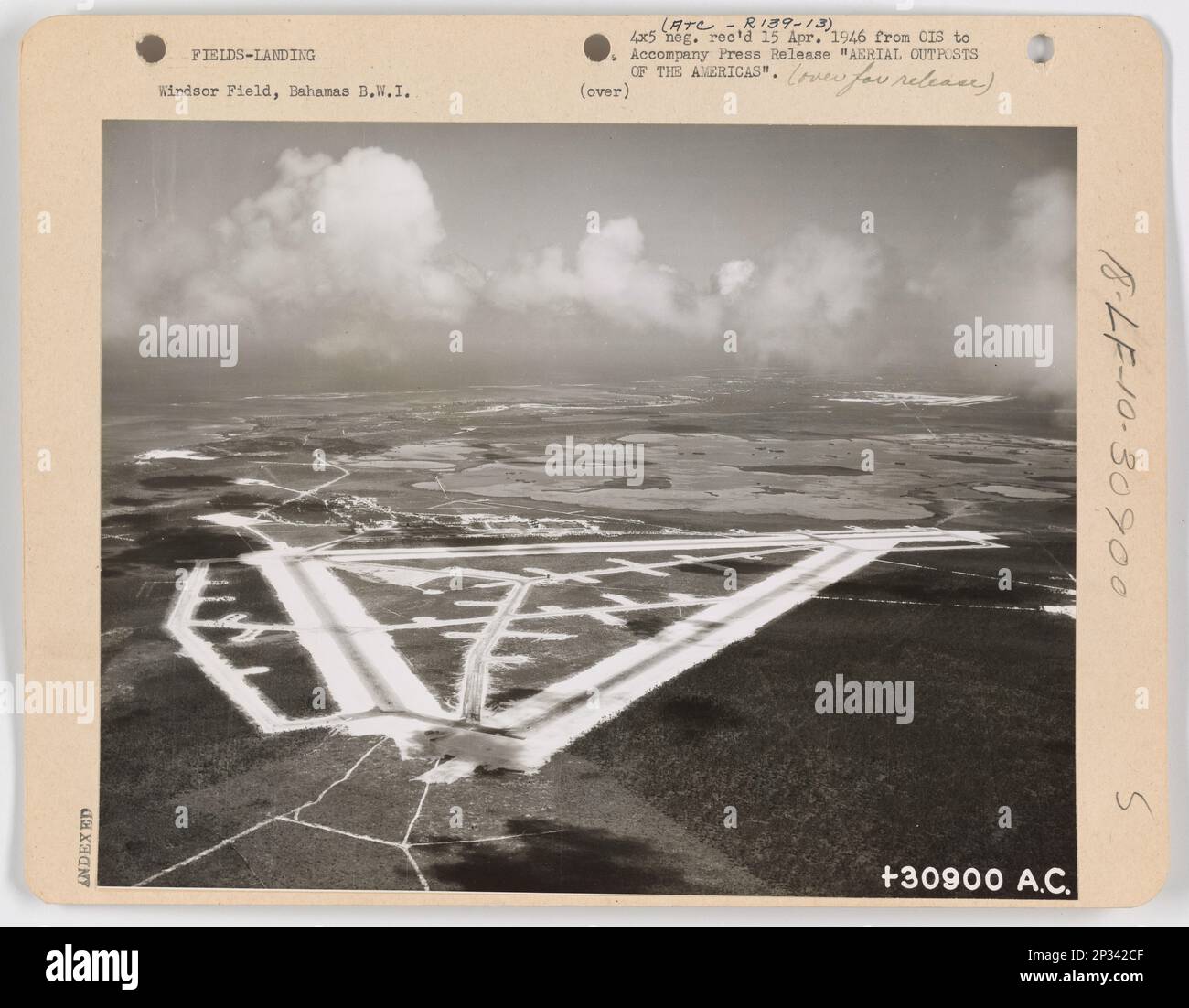 Landing Fields - Bahamas - Bahamas, Aerial Photograph Stock Photo - Alamy