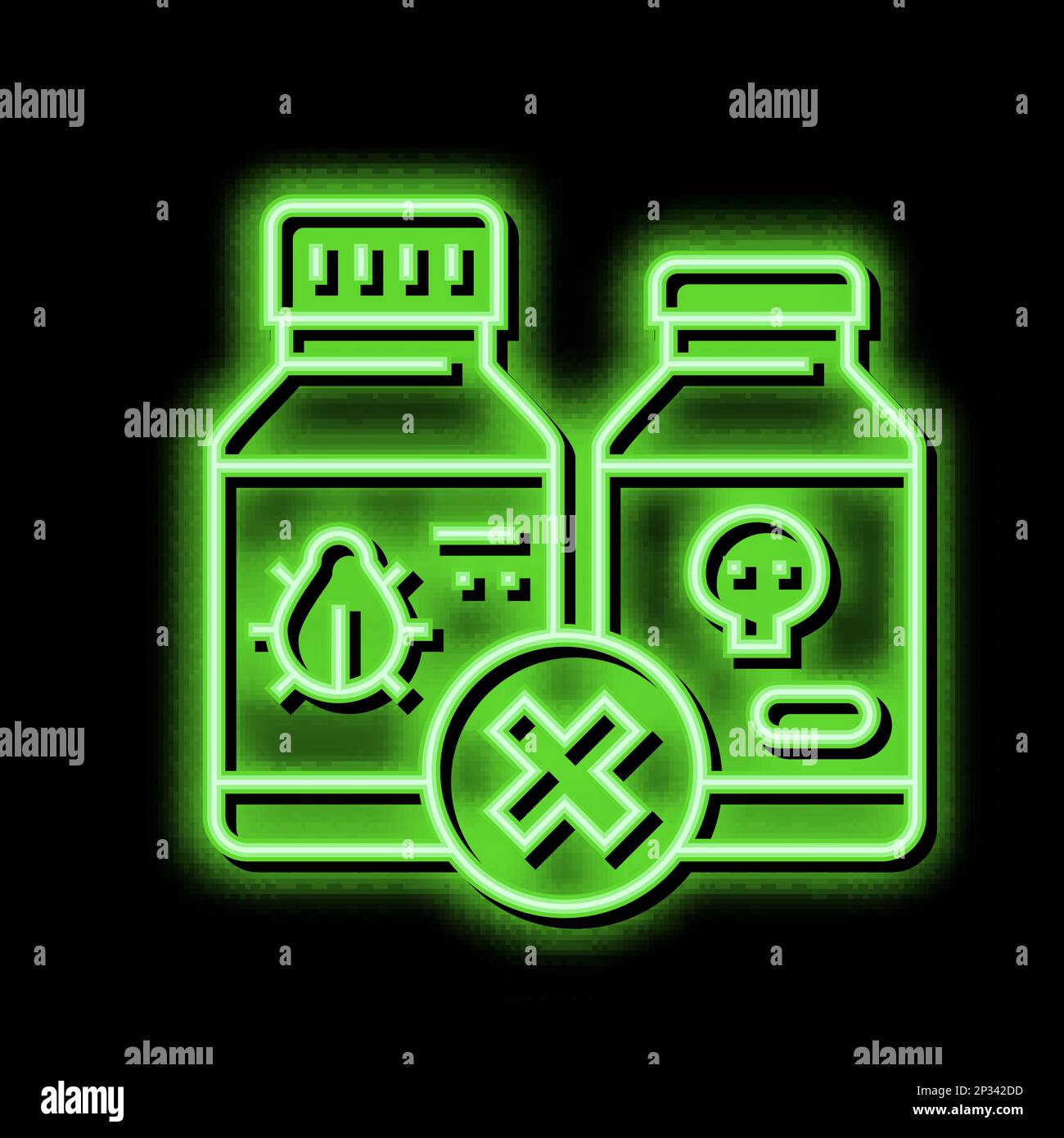 poison prohibition for safe children neon glow icon illustration Stock ...