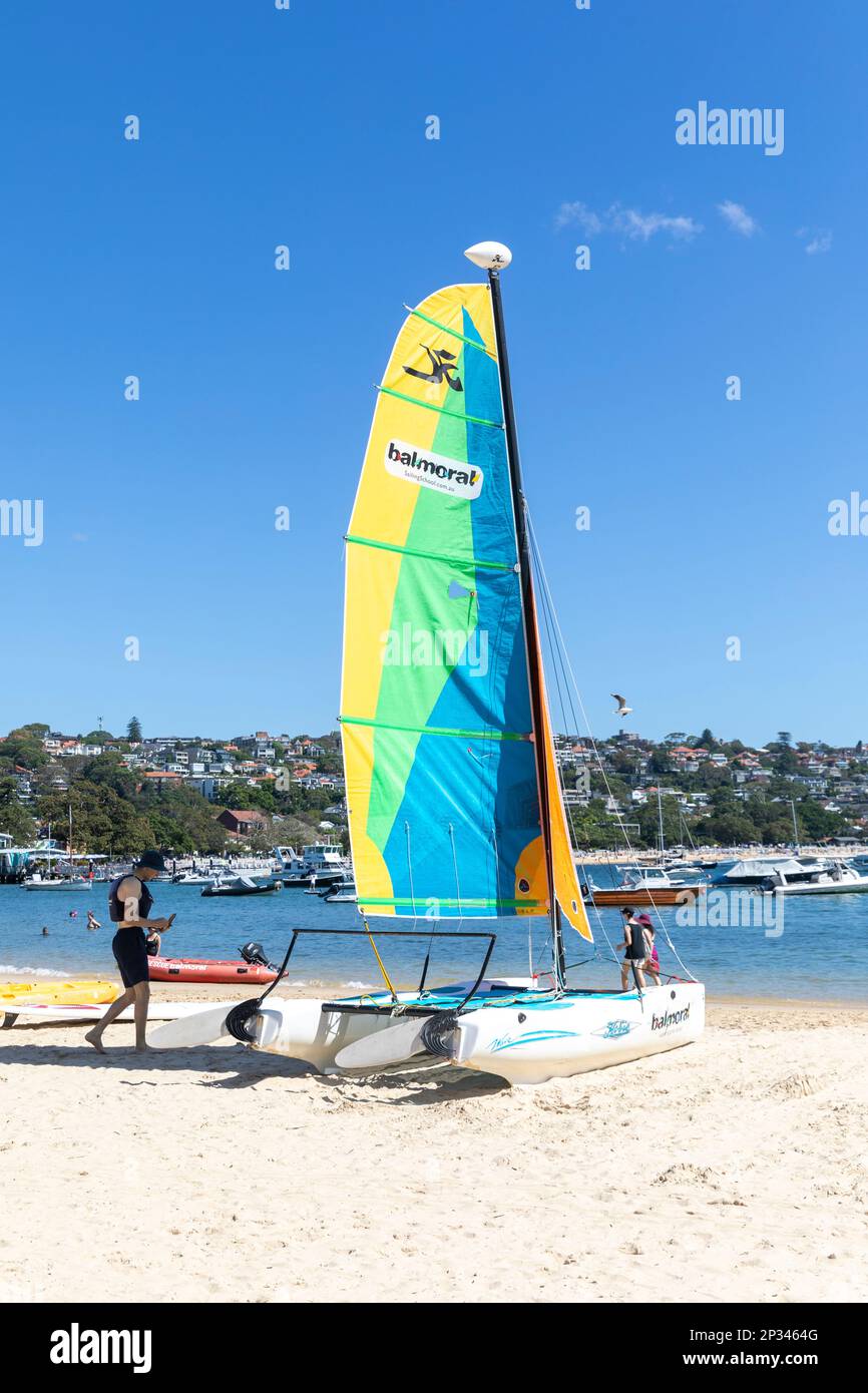 Balmoral Beach Sydney, balmoral sailing club and hobie catamaran with ...