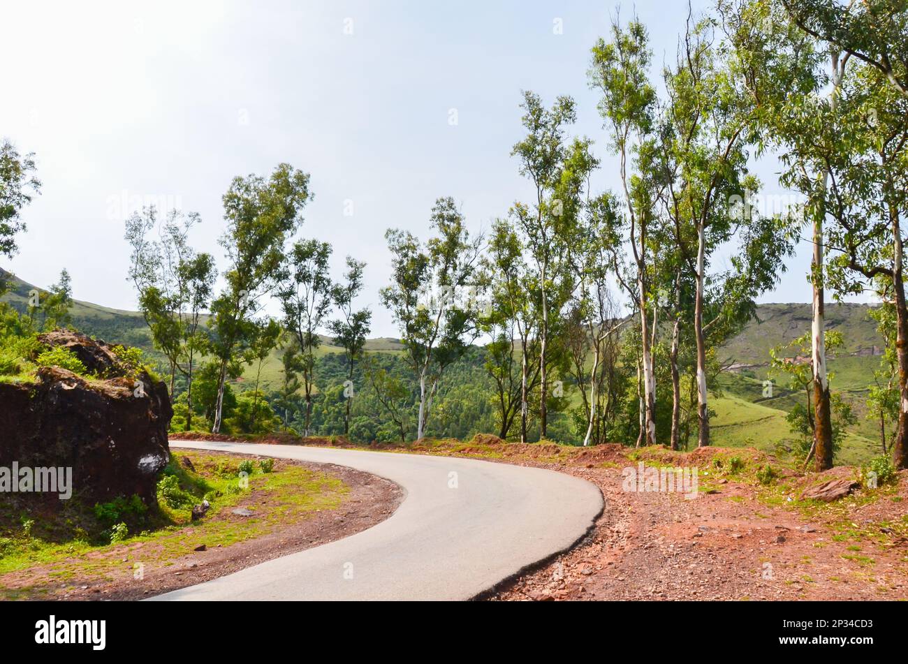 Mullayanagiri range of mountains near Chickmagalur, India Stock Photo ...