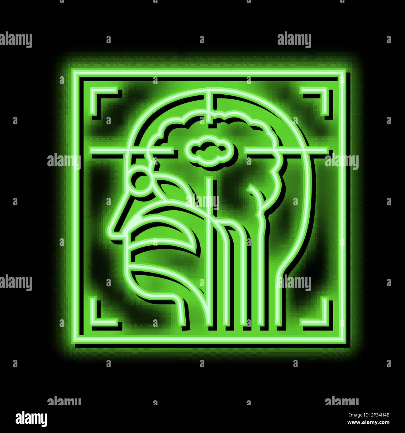 nuclear medicine radiology neon glow icon illustration Stock Vector ...