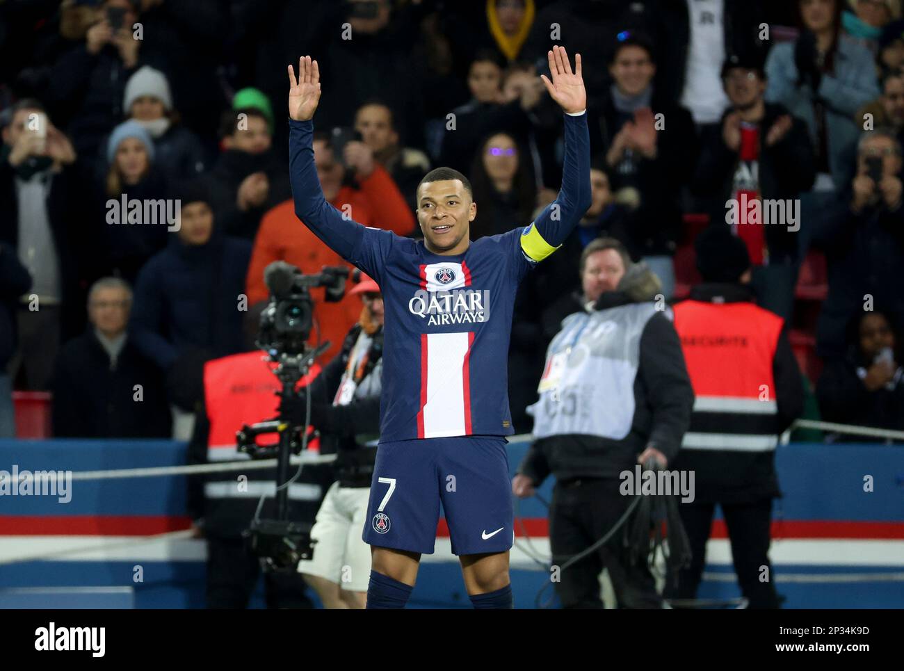 Kylian Mbappe of PSG celebrate his 201st goal for PSG, becoming the ...