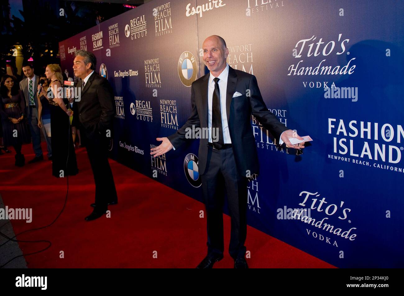 Scott Ehrlich, director of Pearly Gates, stops on the red carpet for ...