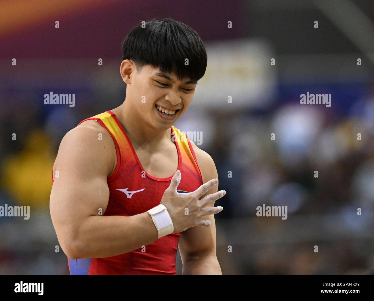 Doha, Qatar. 4th Mar, 2023. Carlos Edriel Yulo of the Philippines ...