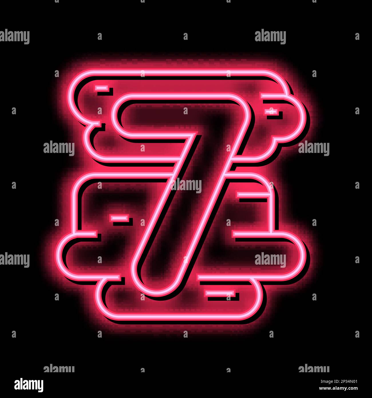 seven number neon glow icon illustration Stock Vector Image & Art - Alamy