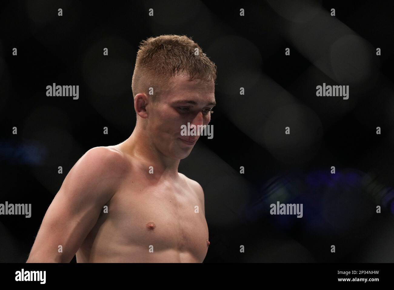 LAS VEGAS, NV - MARCH 4: Cameron Saaiman battles Mana Martinez in their ...