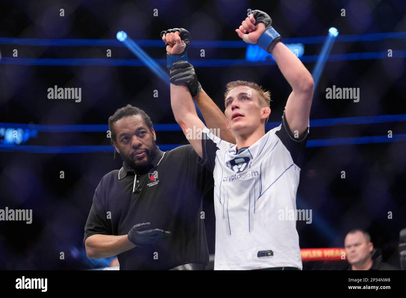 LAS VEGAS, NV - MARCH 4: Cameron Saaiman celebrates his victory over ...