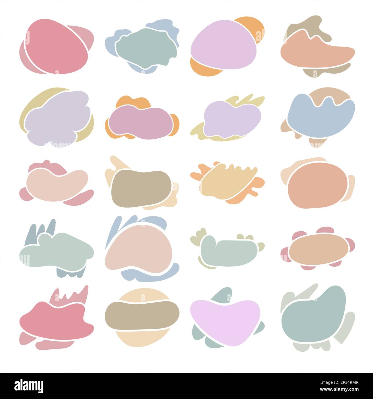 Set of modern organic shape, an element for use in design, vector ...