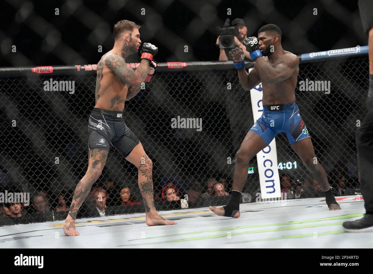 LAS VEGAS, NV - MARCH 4: (L-R) Cody Garbrandt battles Trevin Jones in ...