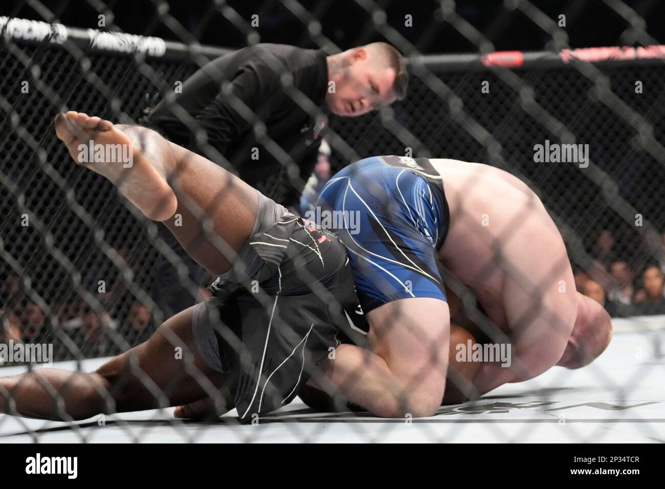 LAS VEGAS, NV - MARCH 4: (R-L) Bo Nickal controls the body of Jamie ...