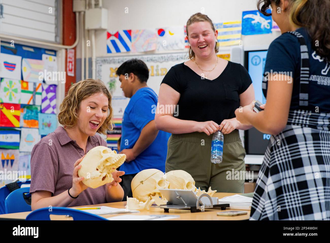 Employees at the Defense POW/MIA Accounting Agency (DPAA), conduct a ...