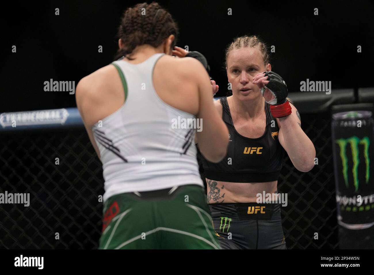 LAS VEGAS, NV - MARCH 4: (R-L) Valentina Shevchenko battles Alexa ...