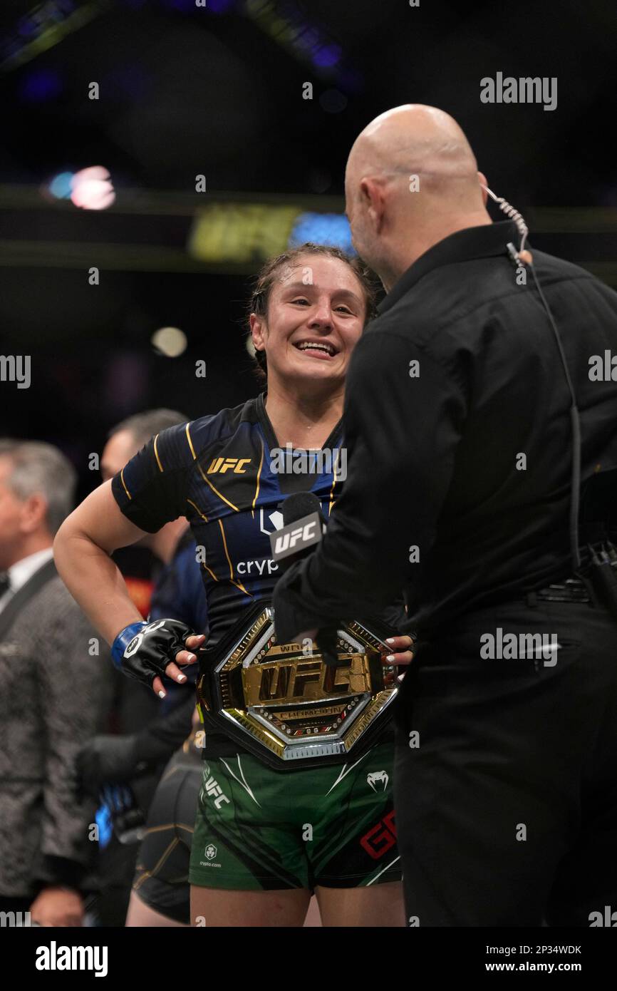 LAS VEGAS, NV - MARCH 4: Alexa Grasso celebrates her victory over ...
