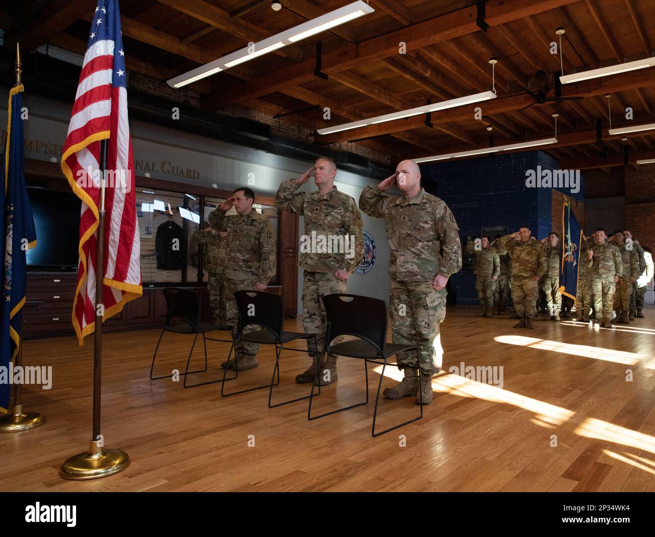 The soldiers of the 195th Regiment, New Hampshire Army National Guard ...