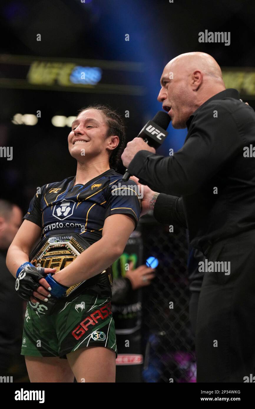 LAS VEGAS, NV - MARCH 4: Alexa Grasso celebrates her victory over ...