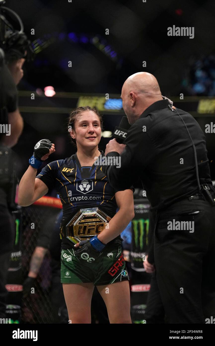 LAS VEGAS, NV - MARCH 4: Alexa Grasso celebrates her victory over ...