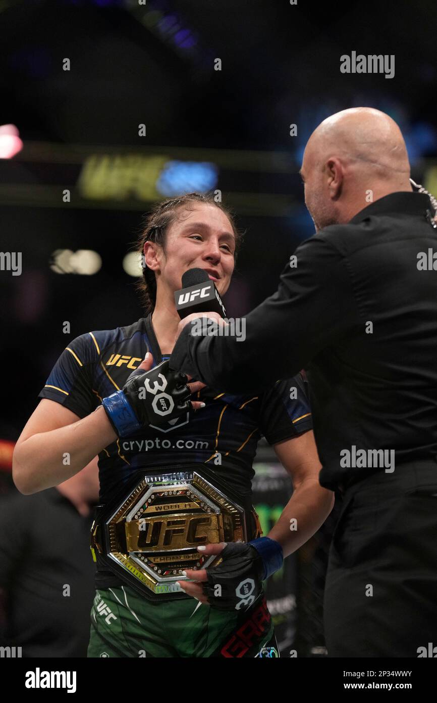 LAS VEGAS, NV - MARCH 4: Alexa Grasso celebrates her victory over ...