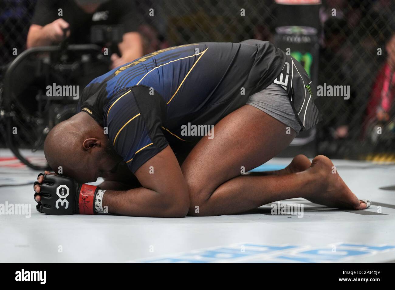 LAS VEGAS, NV - MARCH 4: Jon Jones celebrates his victory over Ciryl ...