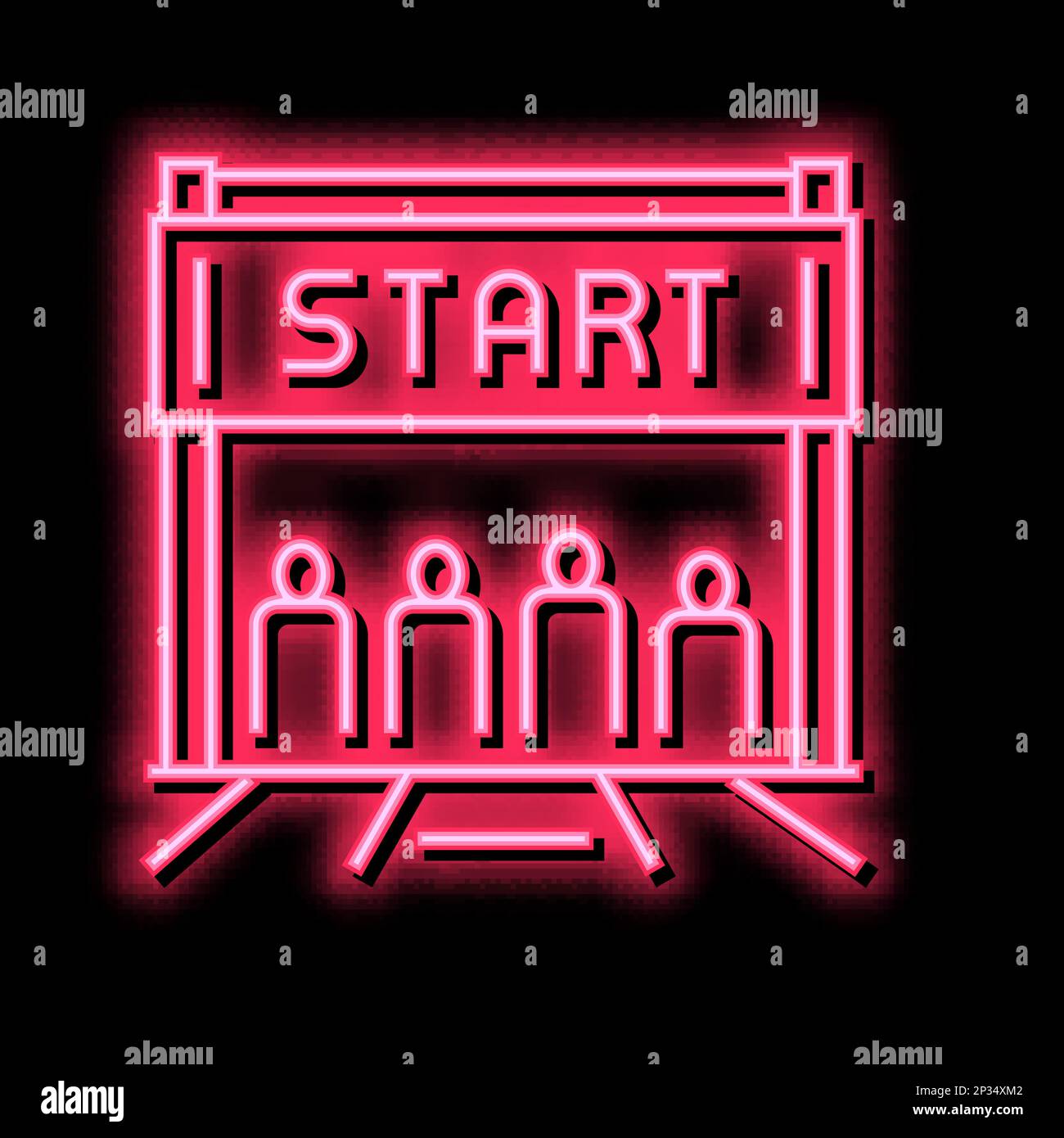 start of run neon glow icon illustration Stock Vector Image & Art - Alamy