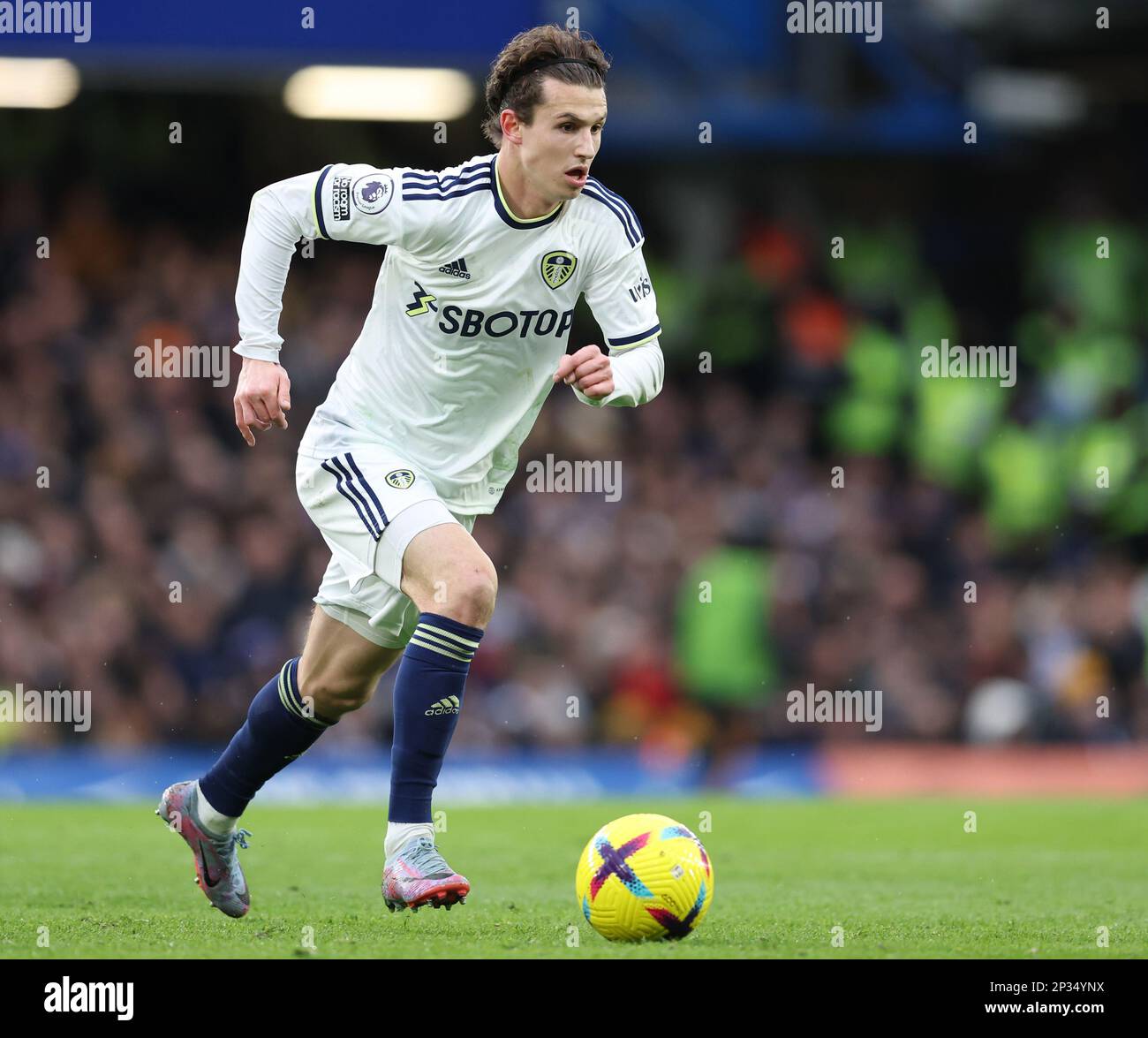 London, England, 4th March 2023. Brenden Aaronson of Leeds United ...