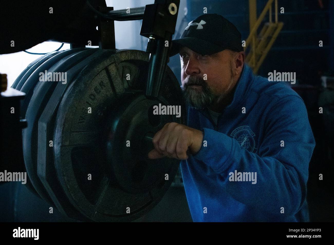 Jamie Chapman, 2nd Audiovisual Squadron producer and director, steers a ...