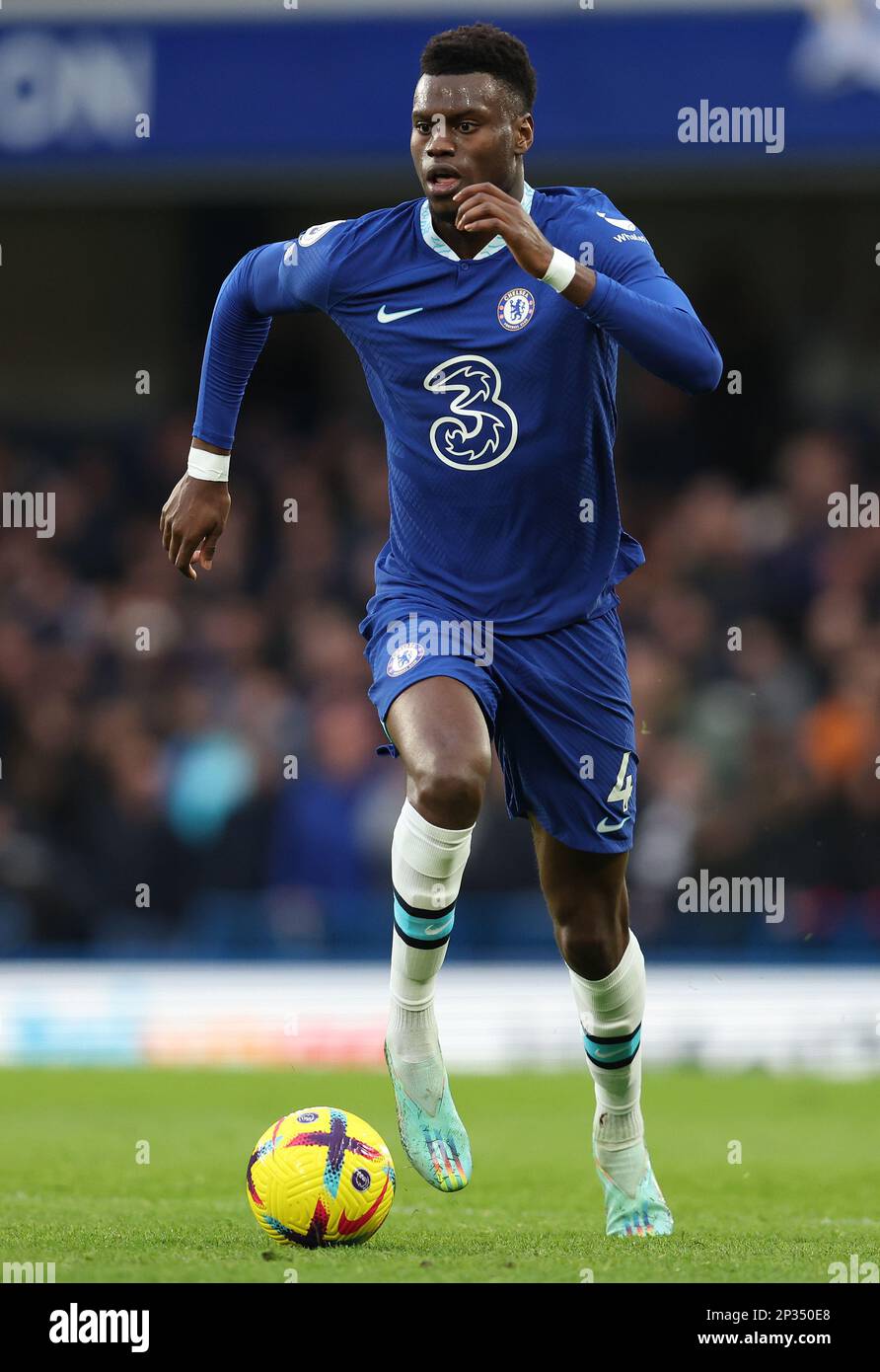 London, England, 4th March 2023. Benoît Badiashile of Chelsea during ...