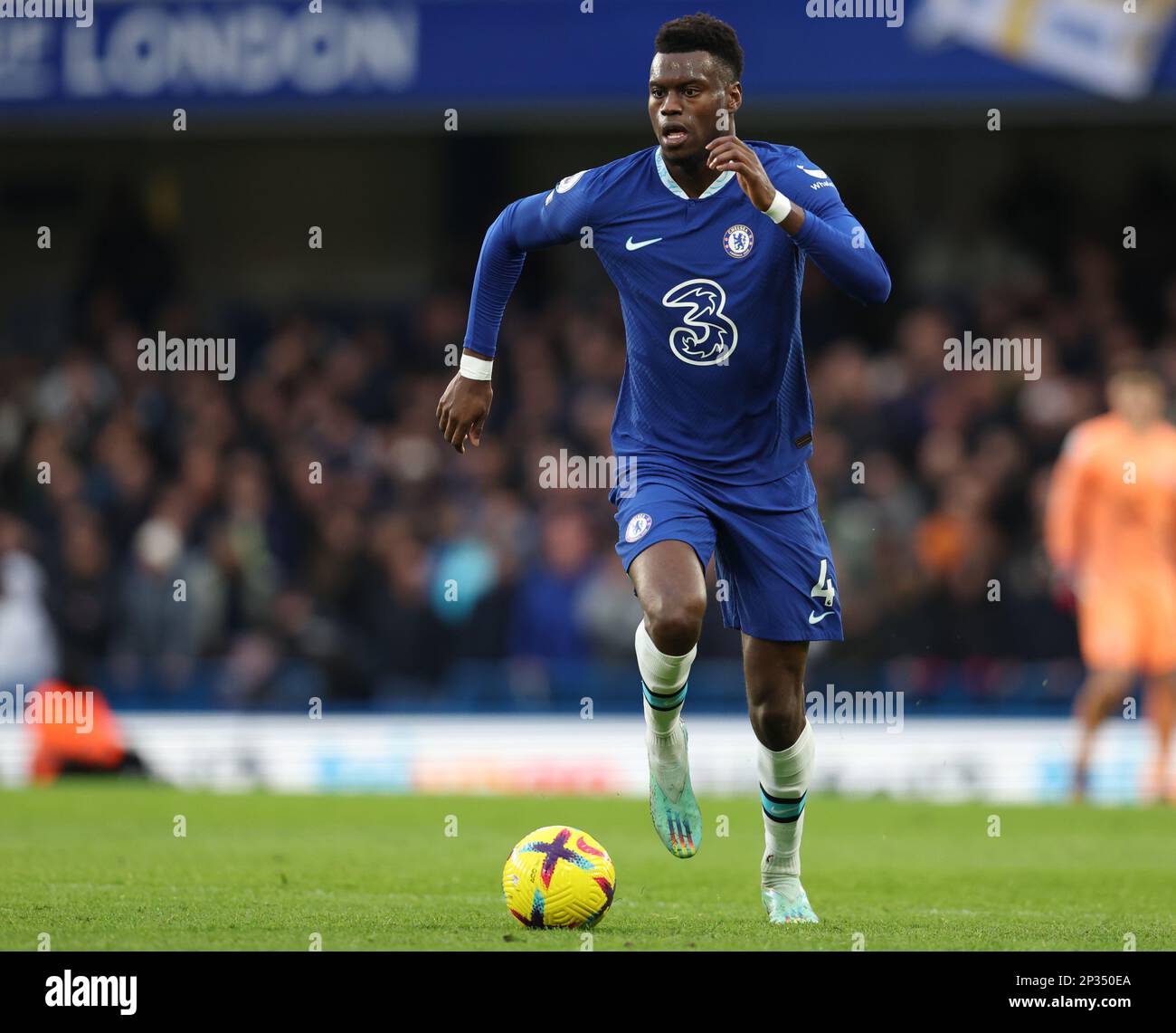 London, England, 4th March 2023. Benoît Badiashile of Chelsea during ...
