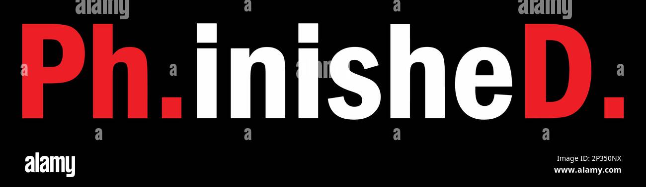 Phinished. Funny PhD Student T-Shirt Design Stock Vector Image & Art ...