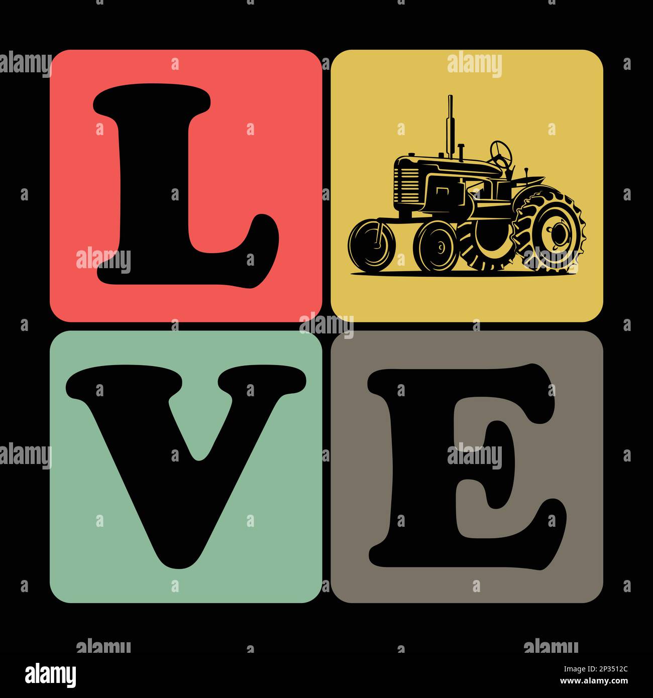 Tractor vector vectors hi-res stock photography and images - Alamy