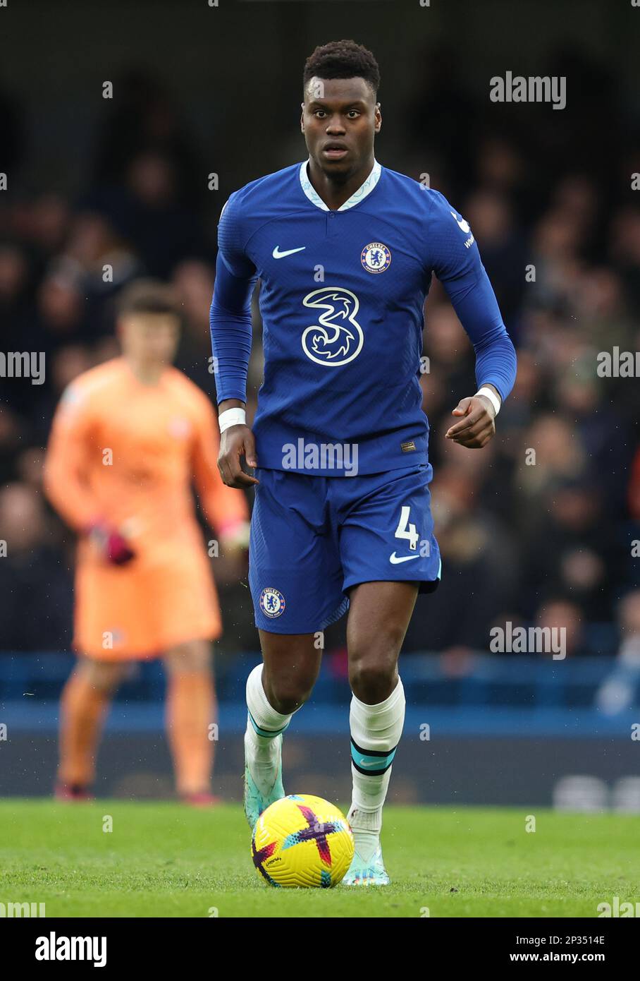 London, England, 4th March 2023. Benoît Badiashile of Chelsea during ...