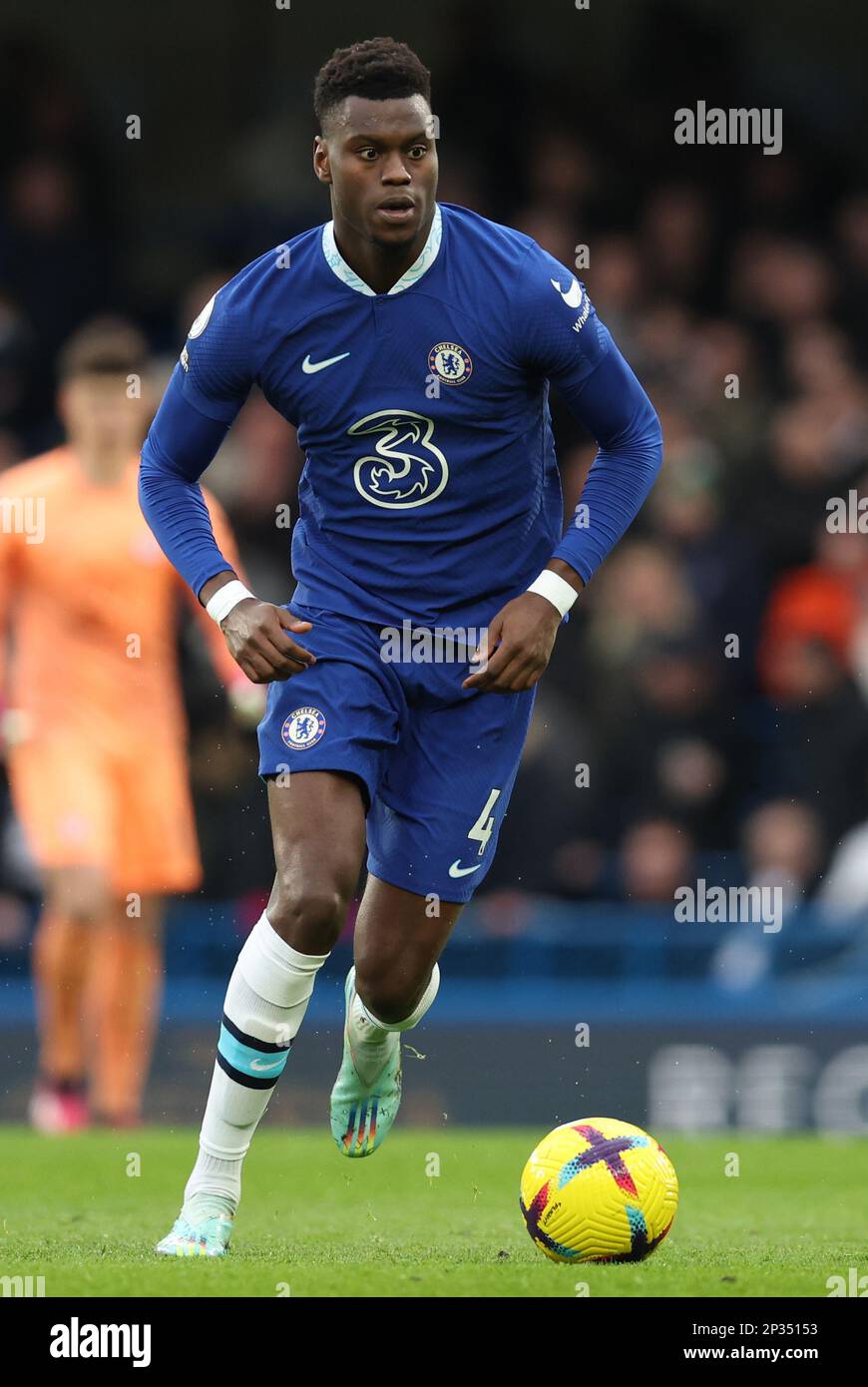 London, England, 4th March 2023. Benoît Badiashile of Chelsea during ...