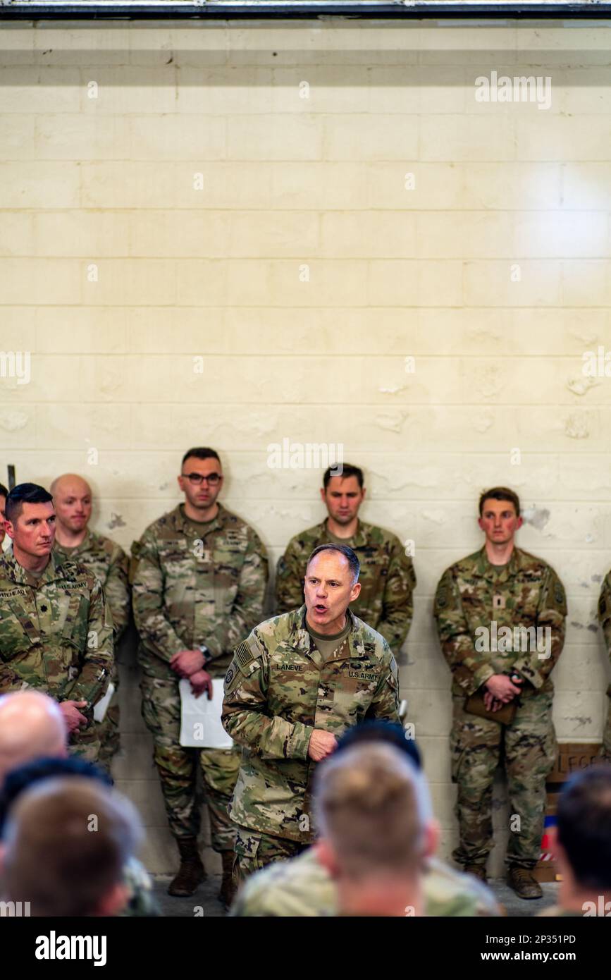 Maj. Gen. Christopher LaNeve addresses Paratroopers of the 2nd Brigade ...