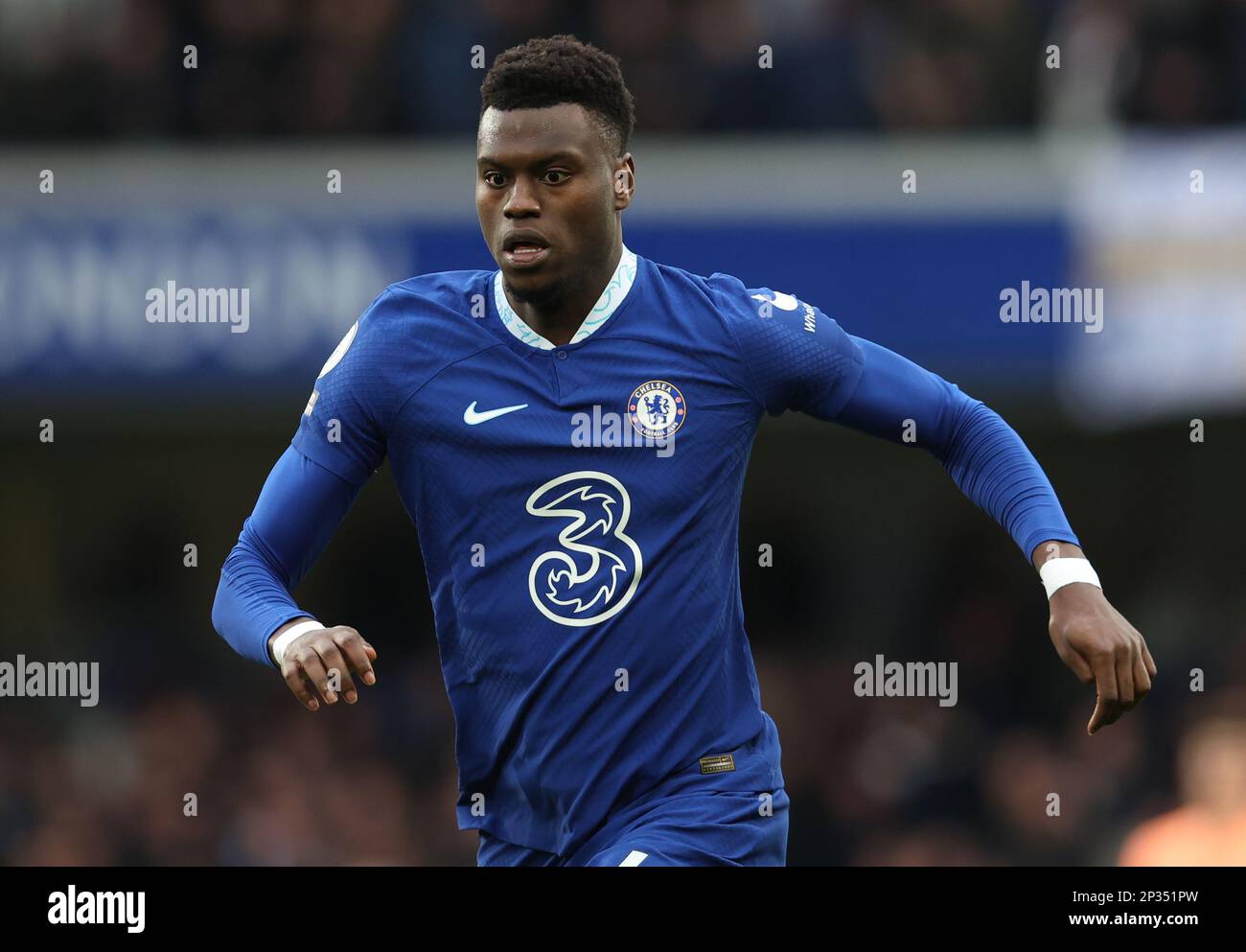 London, England, 4th March 2023. Benoît Badiashile of Chelsea during ...