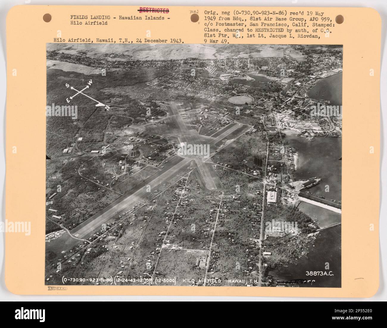Landing Fields - Hawaii - Hawaii Island, Aerial Photograph Stock Photo ...