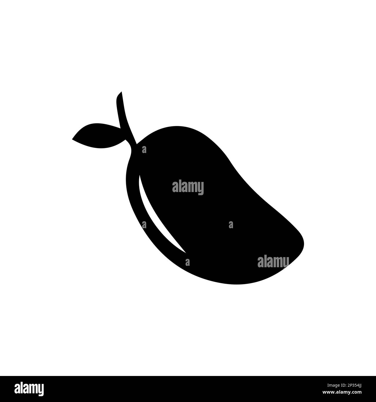 Mango fruit vector icon. Mango in flat style. Vector illustration of ...