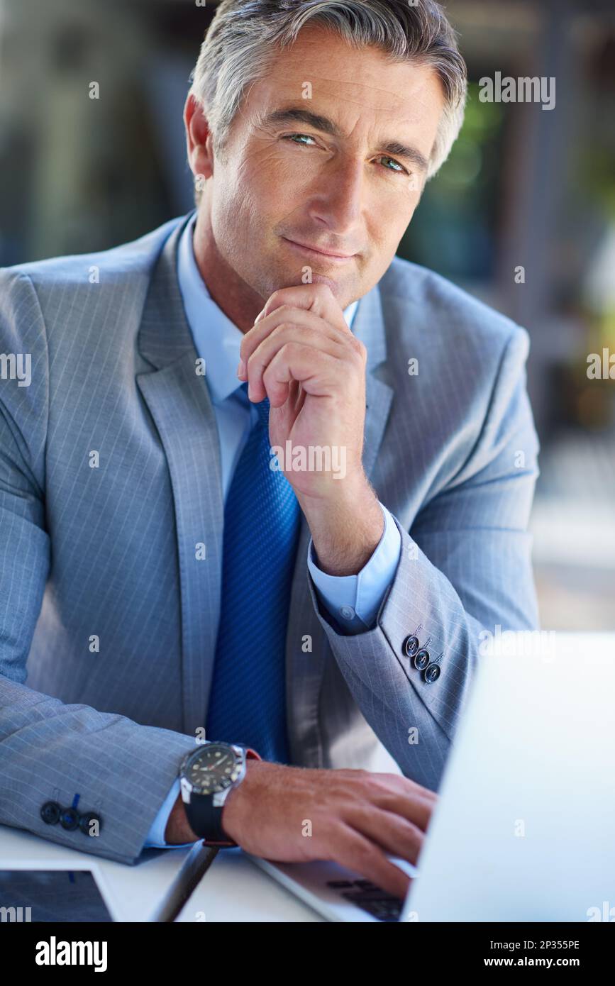 He planned his corporate climb carefully. Portrait of a confident ...