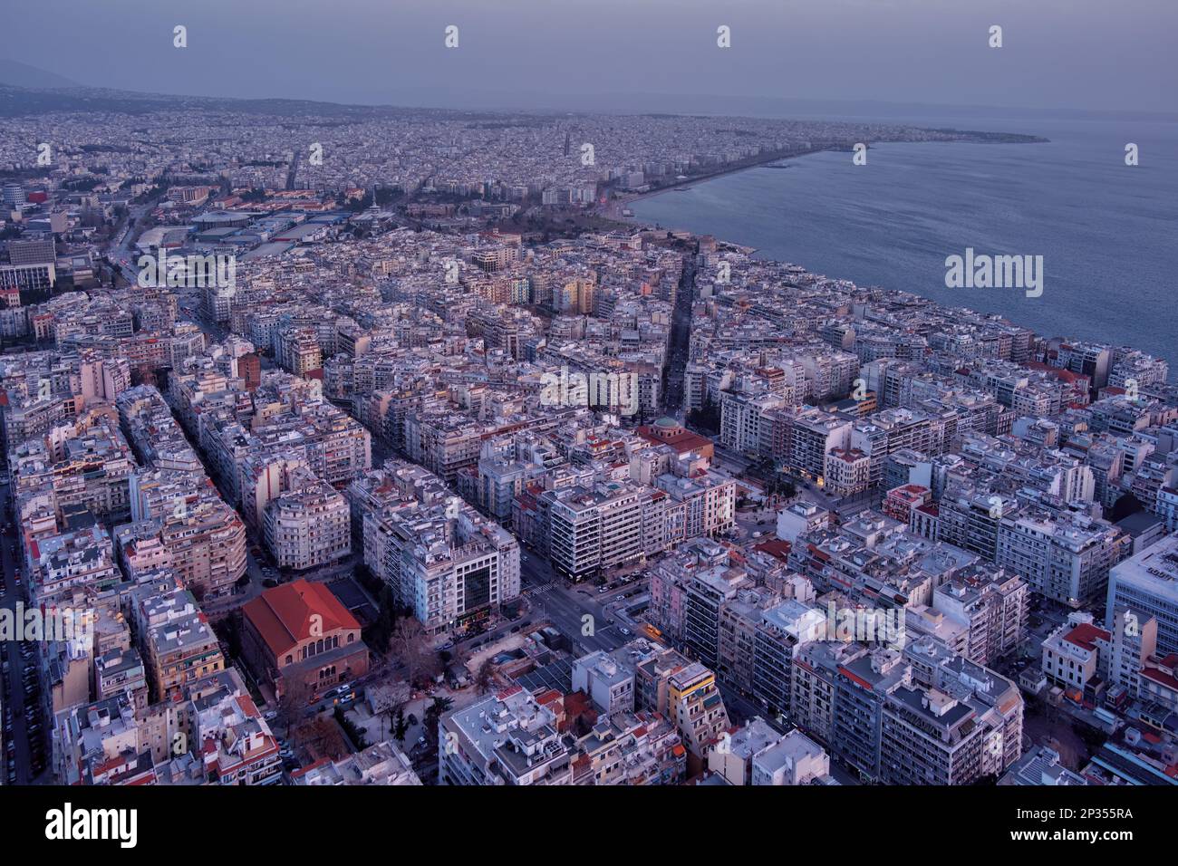 Aerial View Of A City Of Greece