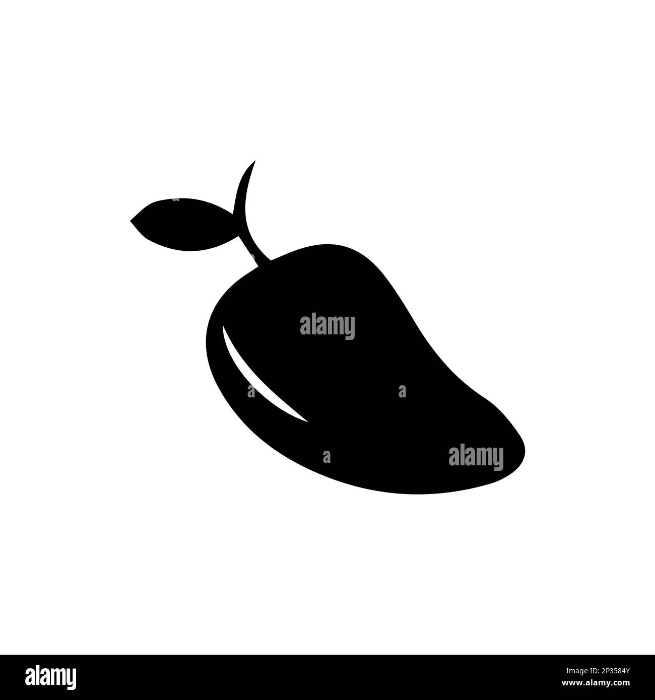 Mango fruit vector icon. Mango in flat style. Vector illustration of ...