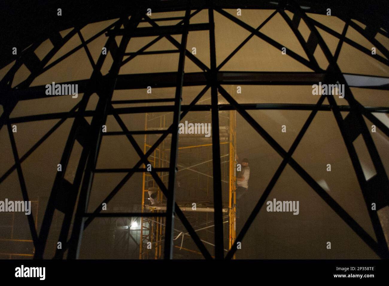 Workers make progress on renovations at Flint's Longway Planetarium on ...