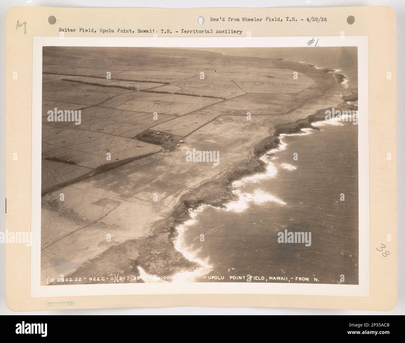 Landing Fields - Hawaii - Hawaii Island, Aerial Photograph Stock Photo ...